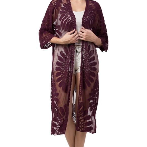 Raj | Jackets & Coats | Raj Duster Lace Embroidered | Poshmark
